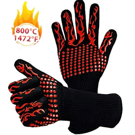 Freedo Extreme Heat Resistant BBQ Gloves, Food Grade Kitchen Oven Mitts ...