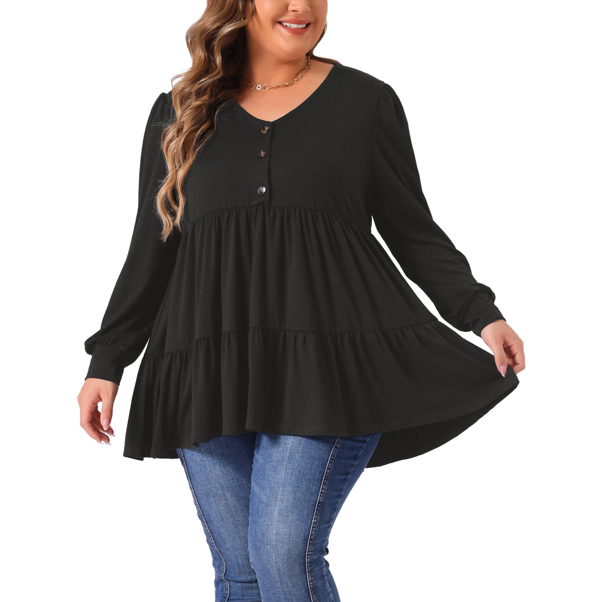 Click here for Grace & Grandeur Plus Size Blouses For Women Long... prices