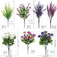 Artificial Flowers for Home Decor, 9 Stems Persian Floral Arrangement ...