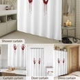 Bathroom Shower Curtain Scary Halloween Blood Handprint Waterproof ...