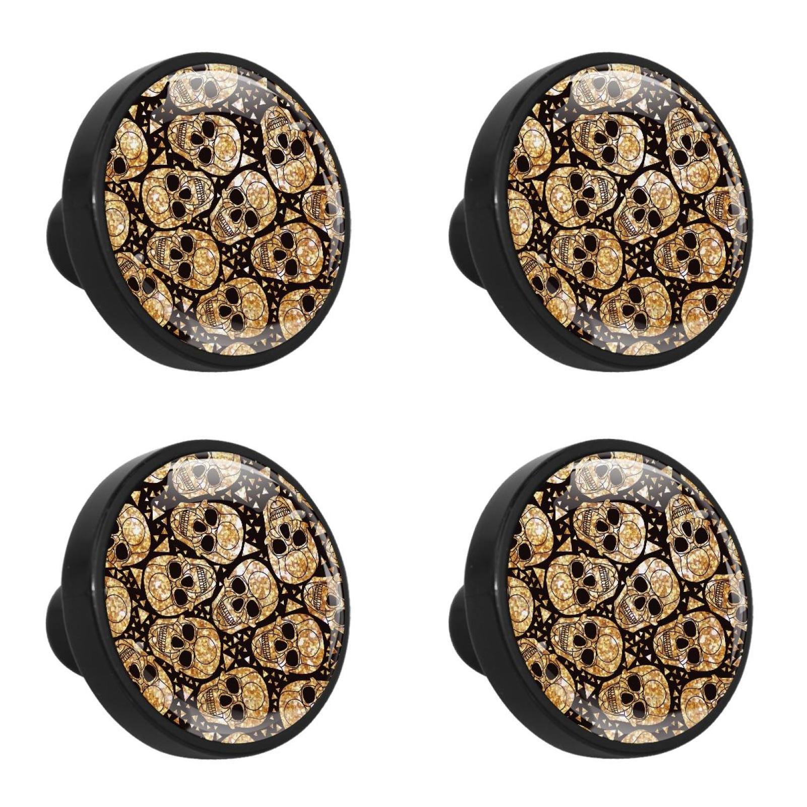 4 Pcs Skull Knobs for Kitchen Cabinet Cupboard Dresser Bookcase Drawer ...