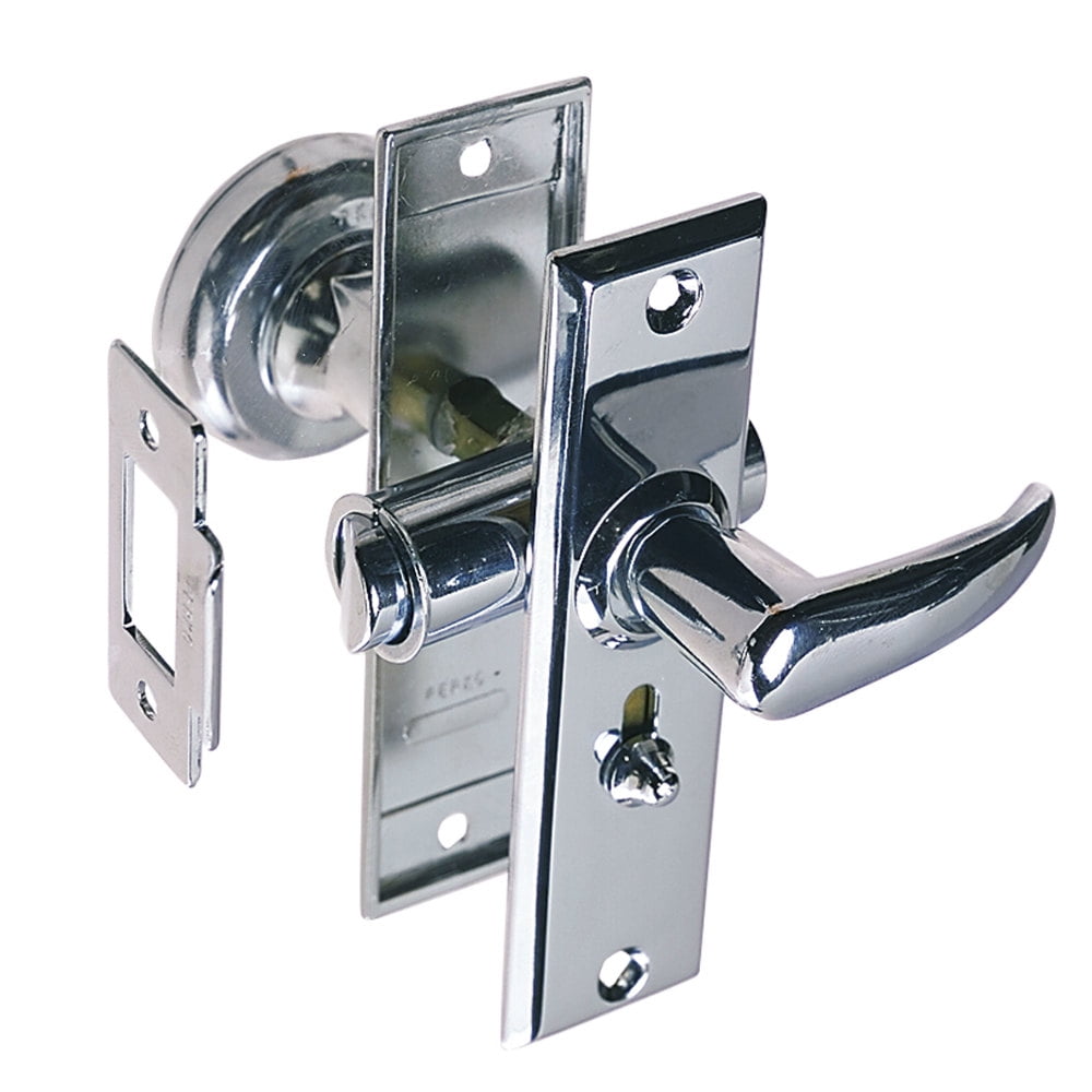 Perko 0567DP0CHR Tubular Latch Set with Sliding Lock Button - Walmart ...