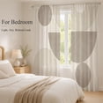 Abstract Sheer Curtains 96 Inch Long 2 Panels Boho Minimalist Beige ...