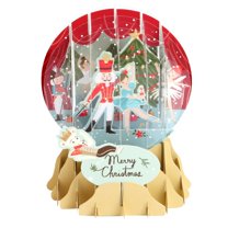 Up With Paper Christmas Dogs Pop-Up Snow Globe Christmas Card - Walmart.com
