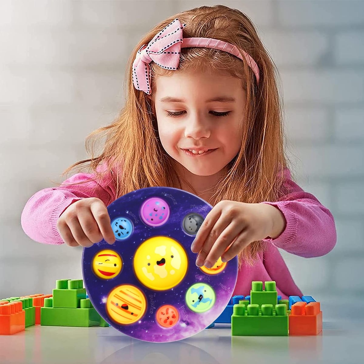 Buy ALIMARO Solar System Popper Fidget Toy Planet Push Bubble Toy ...