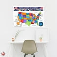 United States Educational Map with State Flags U.S. Geography Map for ...