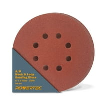 POWERTEC 20PK 60 Grit 6 Inch PSA Sanding Discs, Self Stick Adhesive ...