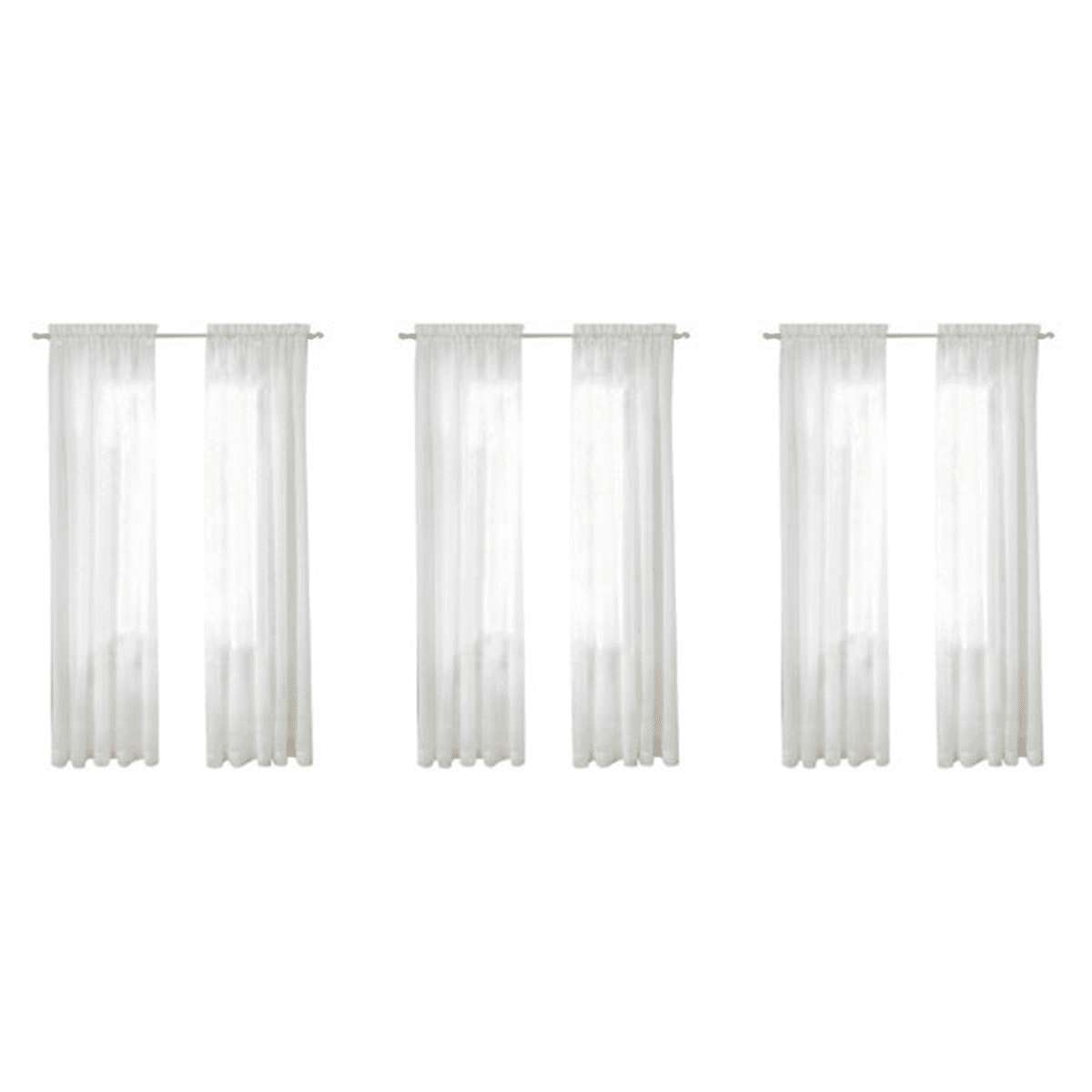 Click here for Unbranded Window White Sheer Curtains 90 Inches Lo... prices