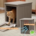 Cat Litter Box Enclosure, Waterproof Resin Hidden Litter Box Furniture ...