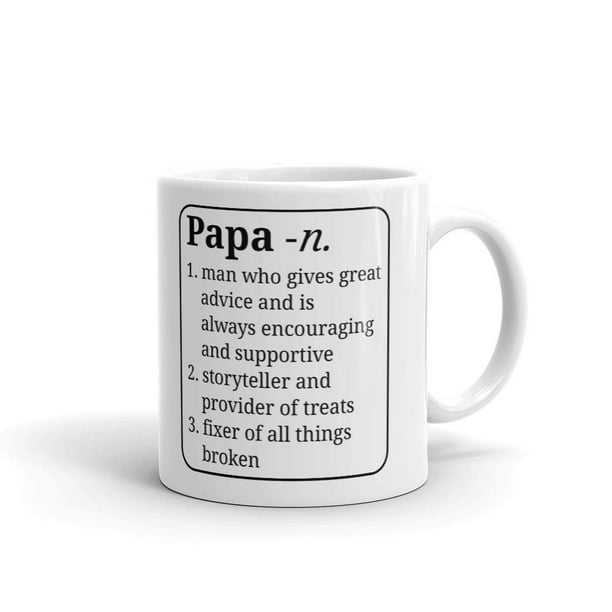 Papa Definition Fathers Day Funny Coffee Tea Ceramic Mug Office Work