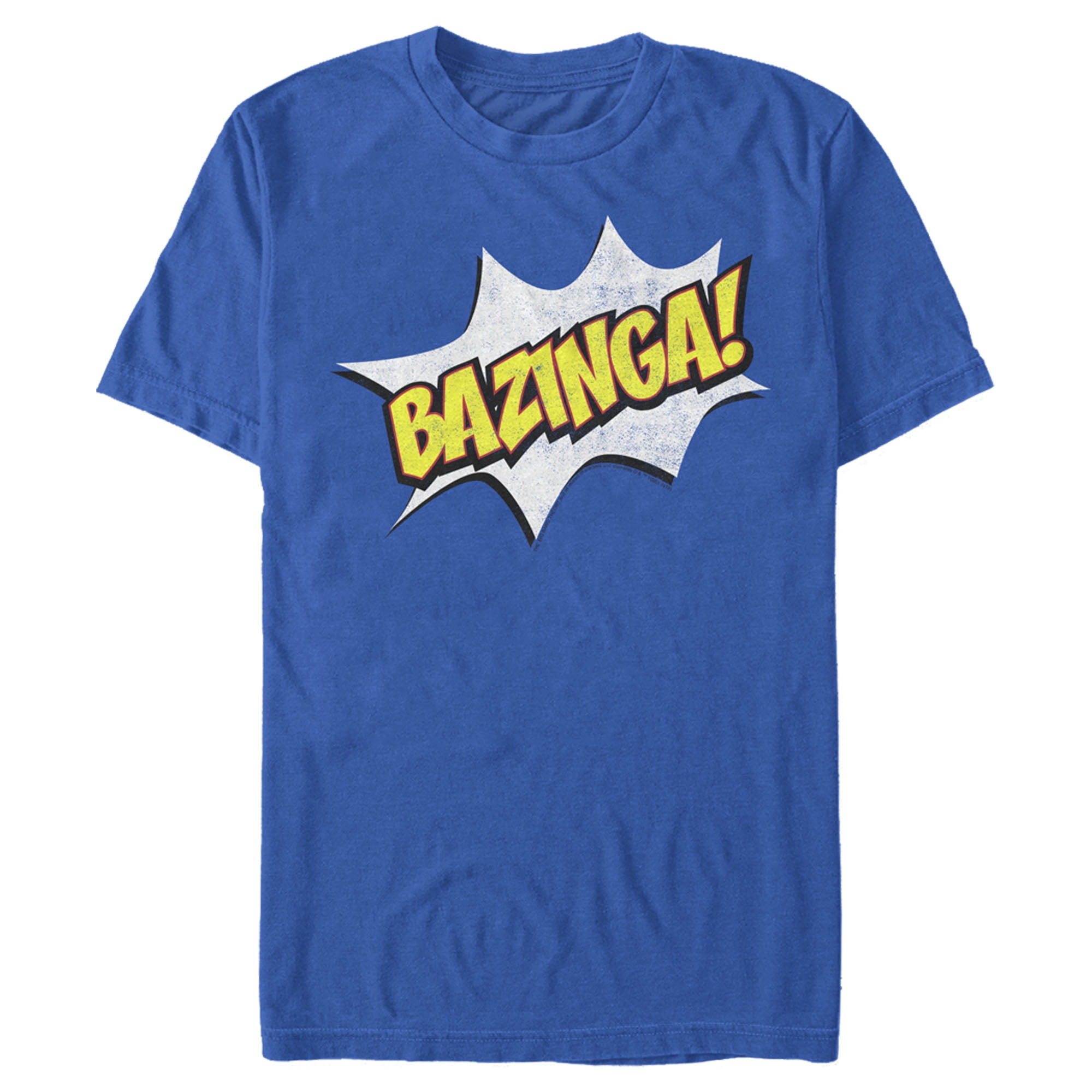 Men's The Big Bang Theory Bazinga Comic Strip Bubble Graphic Tee Royal Blue Medium - Walmart.com