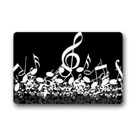 WinHome Music Notes Doormat Floor Mats Rugs Outdoors/Indoor Doormat ...