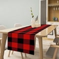 Buffalo Plaid Runner Red Black Farmhouse Buffalo Check Pattern Table ...
