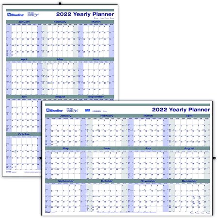 BLUELINE 2022 Net Zero Carbon Yearly Wall Calendar, 12 Months, January ...