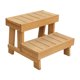 ALEKO KDS06 Hemlock Wood Sauna Step Stool Bench and Storage Shelf ...