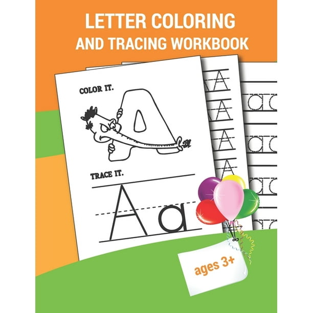 Letter Coloring And Tracing Workbook : ABC letters tracing and coloring ...