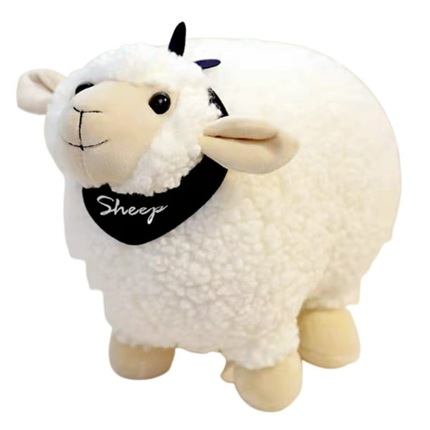 Colorful Sheep Plush Fluffy Sheep Toy Chubby Lamb Body Pillow Soft ...