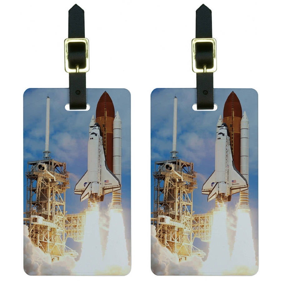 Space Shuttle Launch Spaceship Discovery Luggage Tags Suitcase ID, Set ...