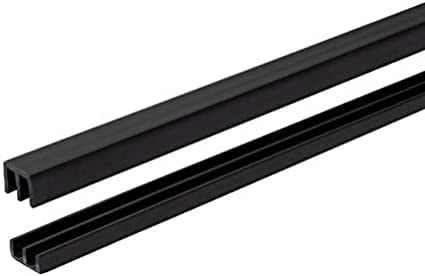 Randall Manufacturing 1/4" Plastic Sliding Door Track (Black, 3 FT ...