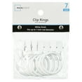 Mainstays Metal Curtain Clip Rings White Set of Seven 5.5 inch length ...
