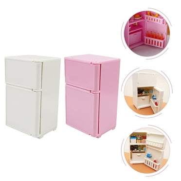 OGITUDE Miniature Dolls House Refrigerator Toy Unpainted Refrigerator ...