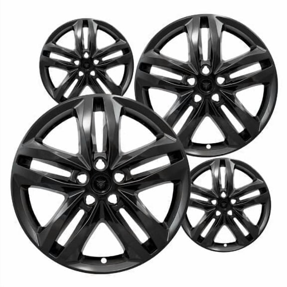 Set of 4 18 inch Gloss Black ABS Wheel Skins Compatible with 10-21 ...