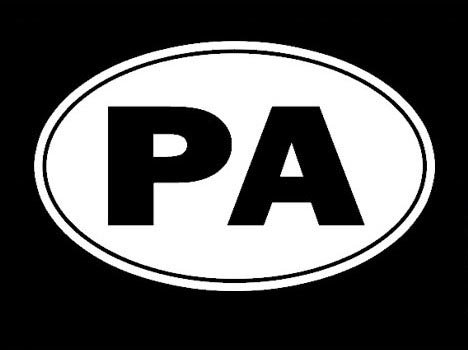 Pennsylvania Keystone State Tourism Logo Decal Sticker - White Vinyl ...