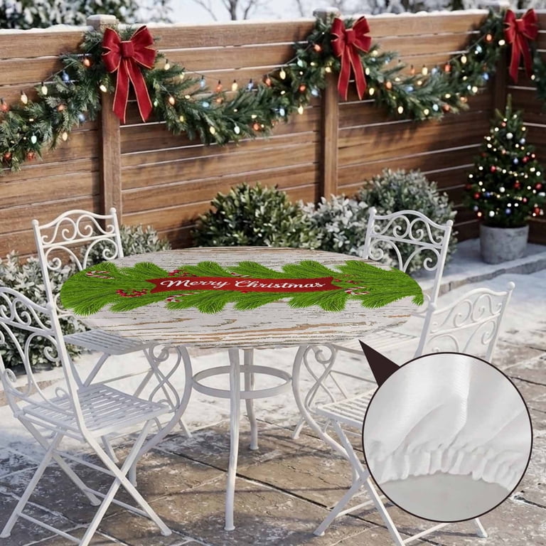 Red Fruit Pinesticks Pivot Fitted Tablecloth for 36-44in Round Tables ...