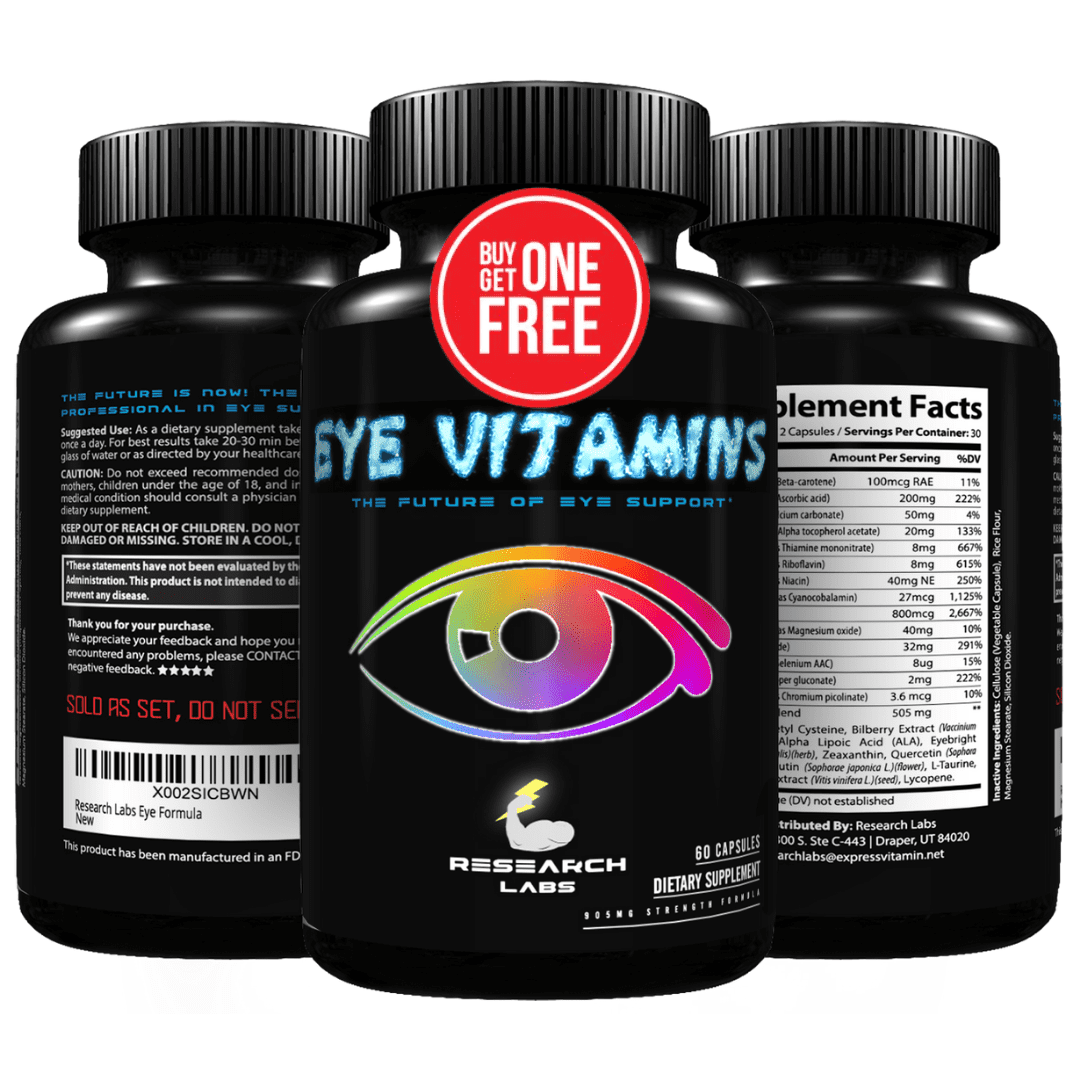 Research Labs Eye Vitamins Enhanced Absorption AREDS 2 Plus Formula ...