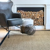 nuLOOM Hesse Checker Weave Seagrass Area Rug, 12' x 15', Black ...