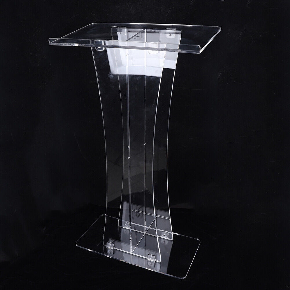Clear Church Podium Acrylic Lectern Presentation Pulpit W/ Wide Reading ...