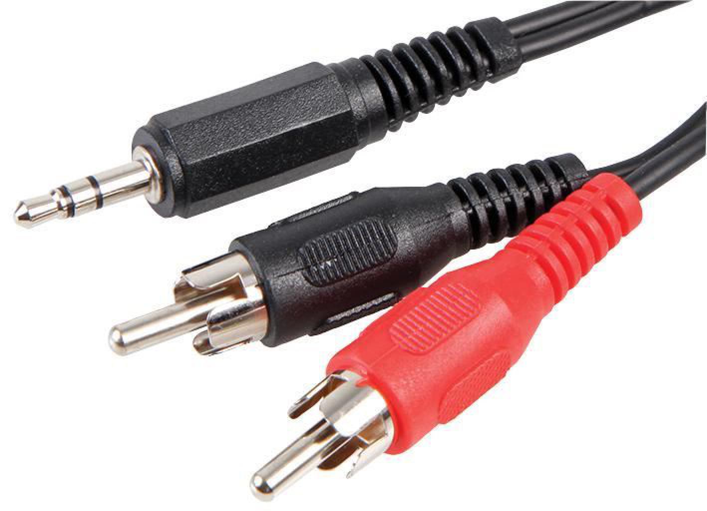 PRO SIGNAL - 3.5mm Stereo Jack Plug to 2x Phono (RCA) Plugs Lead, 1m ...