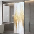 Abstract Gold Window Privacy Film, Modern Minimalist Art White Gray ...