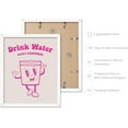 dashuaibi-Drink Water Poster - Retro Daily Reminder Print - Health Art ...