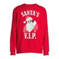 Holiday Time Men's Santa VIP Crewneck Fleece Sweatshirt, Sizes S-3XL ...