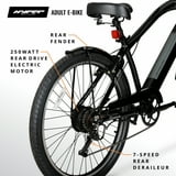 Hyper Bicycles E-Ride 26" Men's 36V Electric Cruiser E-Bike with Pedal ...