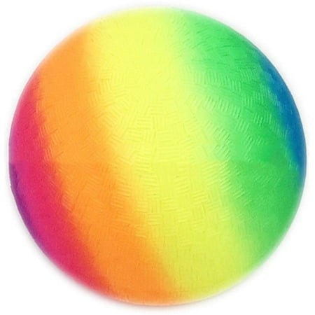 16 cm Playground Balls for Kids Rainbow Colored PVC Inflatable Ball ...