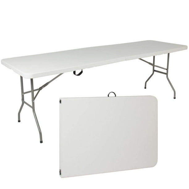 New Home Era 8ft Folding Table - Fold-in-Half Portable Utility Table ...