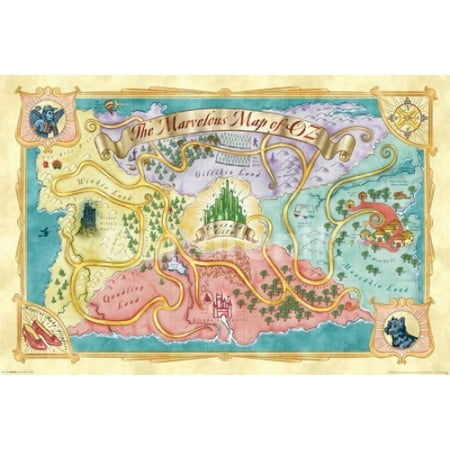 Wizard Of Oz Map Poster (36 X 24) | Walmart Canada