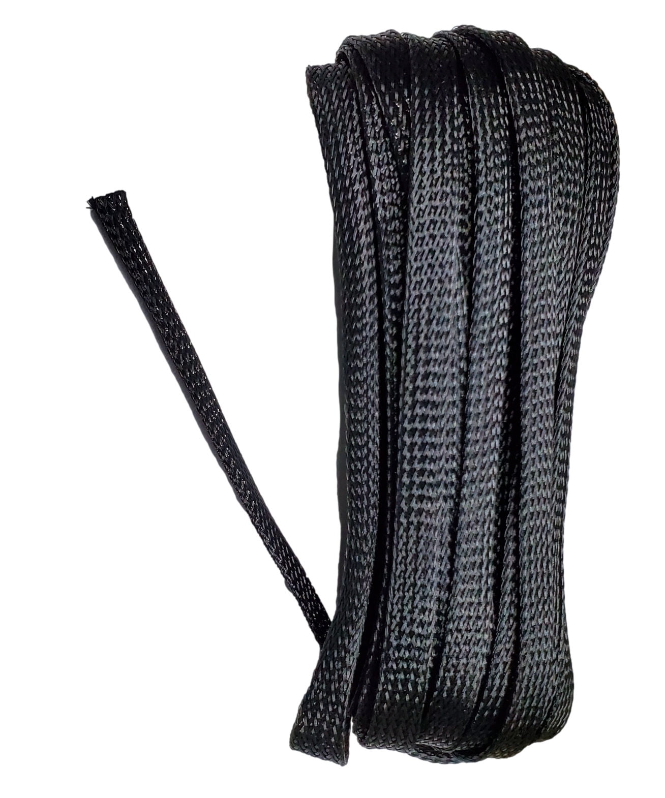 25 FT 3/8" Black Expandable Wire Cable Sleeving Sheathing Braid Loom ...