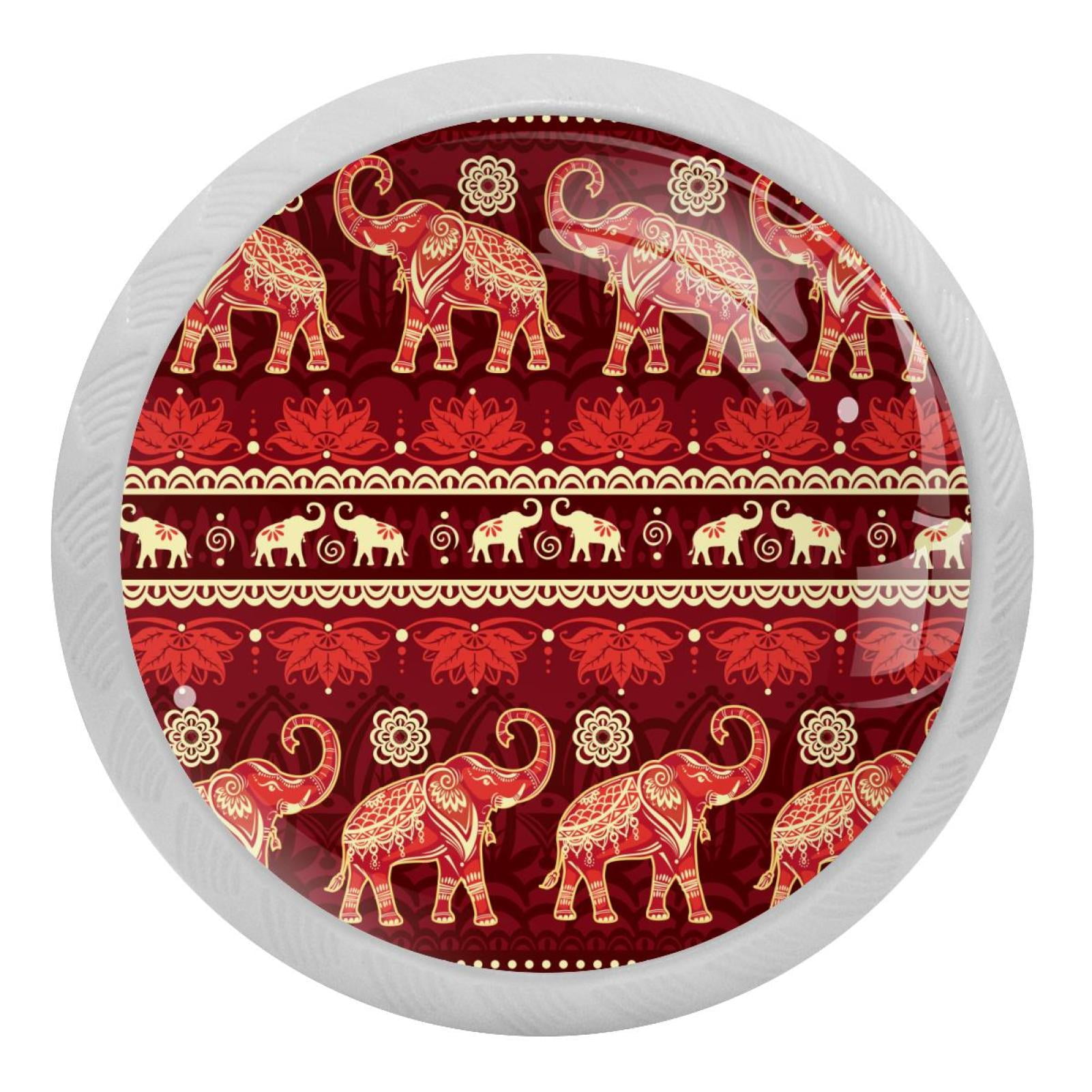 4PCS Round Elephant Cabinet Fluorescence Knob Glowing in the Dark ...