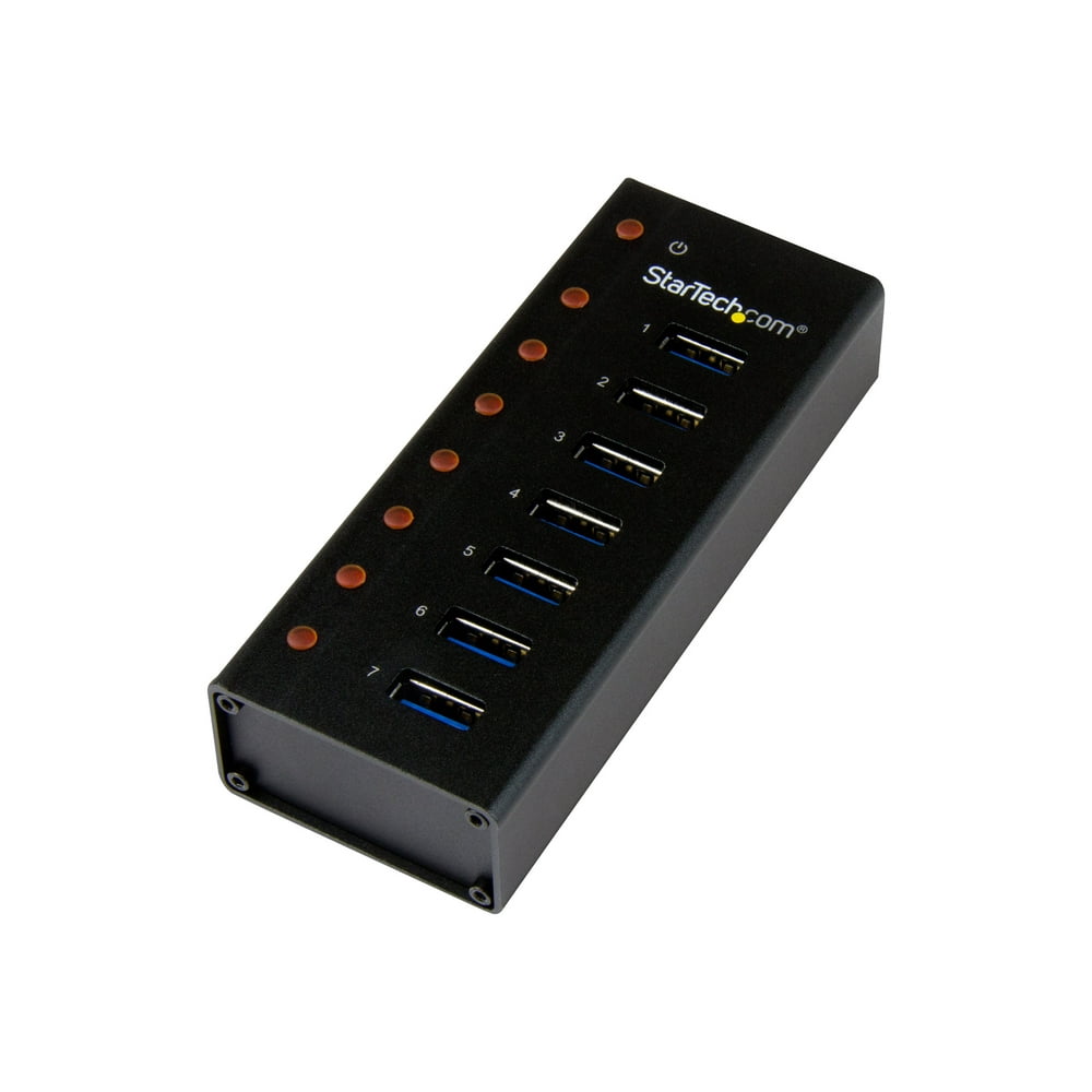 StarTech.com 7 Port USB 3.0 Hub (5 Gbps) - Metal Enclosure - Desktop or ...