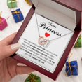 Dear Princess Necklace, Interlocking Hearts Necklace, Gift Box Included ...