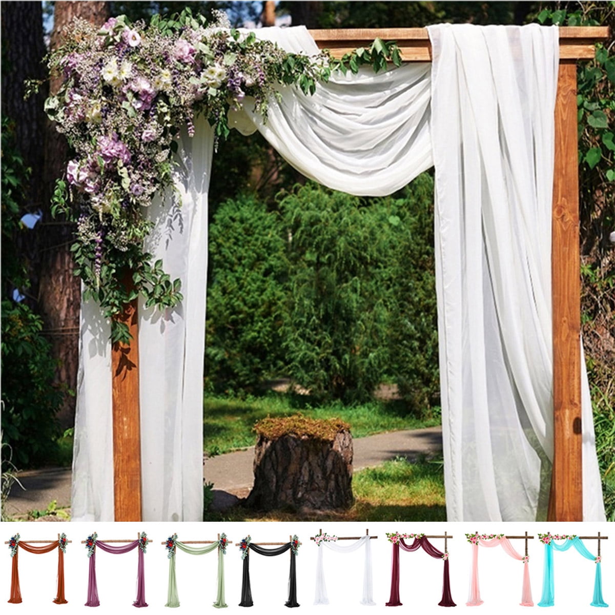 Travelwnat Wedding Arch Draping Fabric Chiffon Fabric Drapery Wedding ...