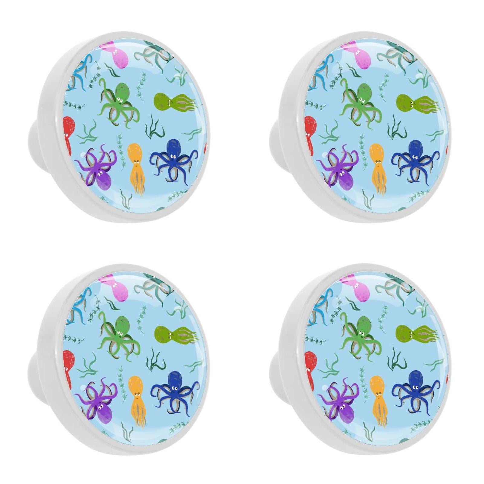 4 Pcs Octopus Knobs for Kitchen Cabinet Cupboard Dresser Bookcase ...