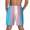 Men's Transgender Flag Swim Trunks with Compression Liner Bathing Suit ...
