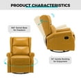 Leather Swivel Glider Recliner Rocking Chair Modern Push Back with ...