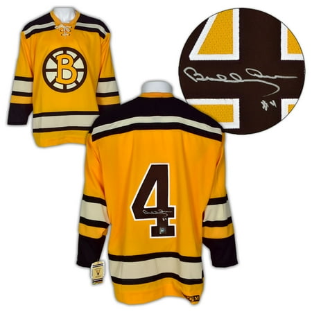 Bobby Orr Boston Bruins Signed Yellow Rookie Vintage CCM Jersey ...