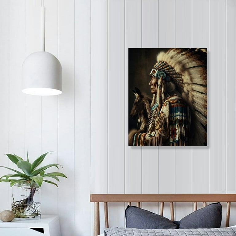 Native American Inspired Decor 3 Piece Wall Art Native American Indian