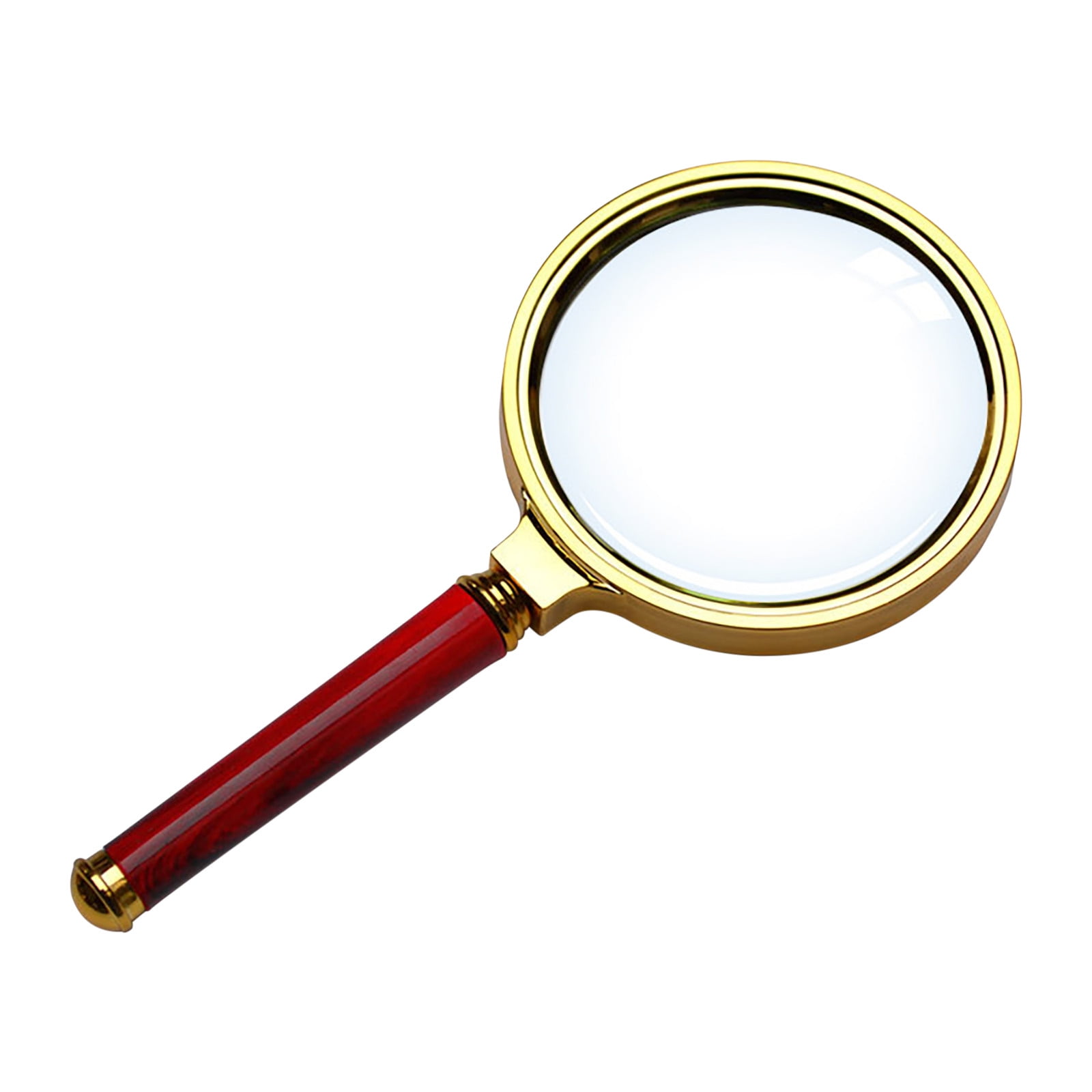 Dengmore 10X Handheld Magnifier Antique Mahogany Handle Magnifier ...